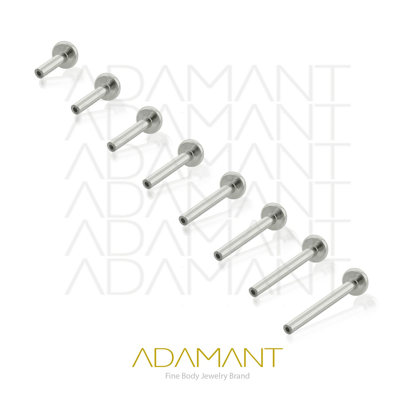 12g Titanio Labret Threadless, Barra labret. – Adamant Body Jewelry