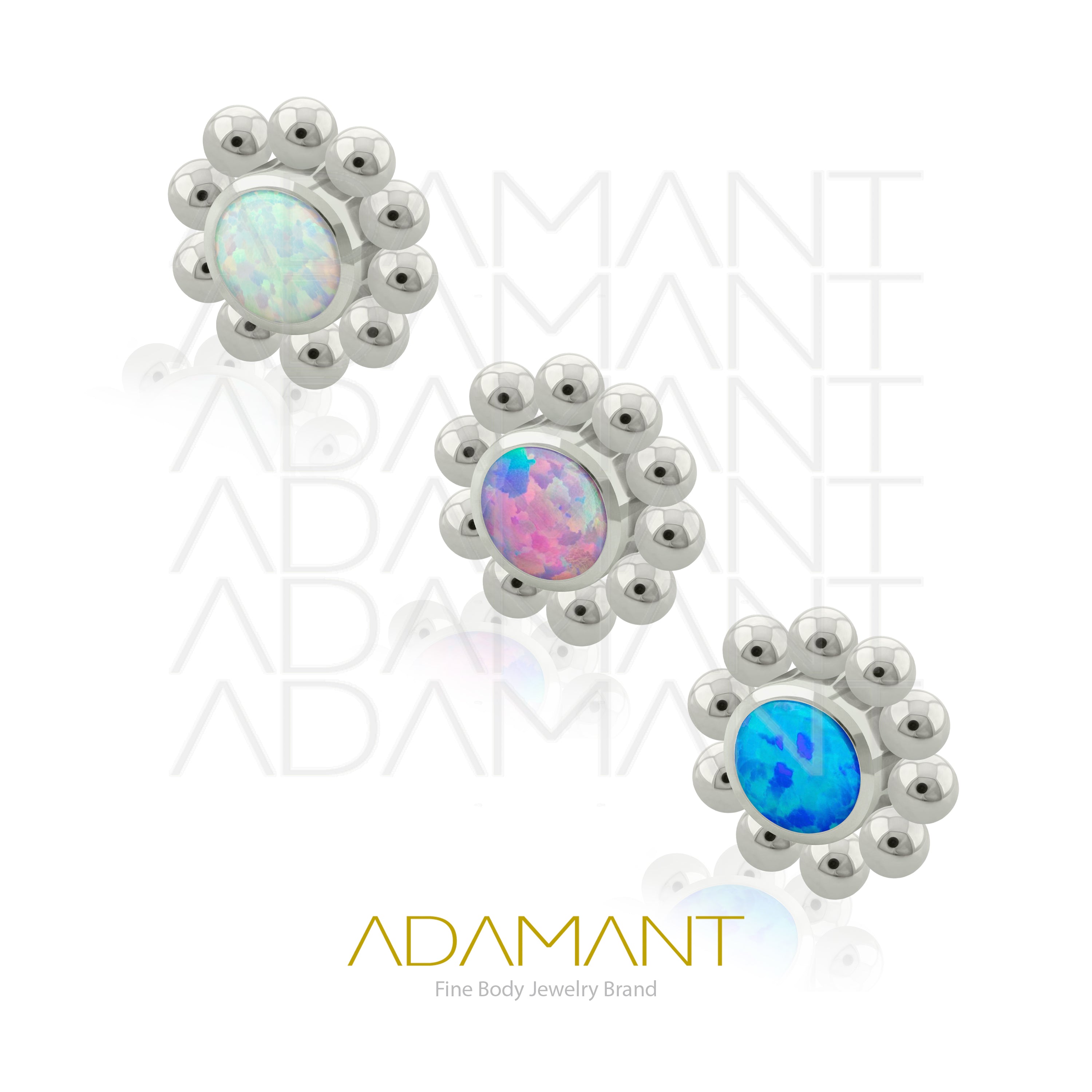 14g, Titanio Accesorio Rosca, 1.2mm Patrón de rosca, Sol, Bezel Set, O ...